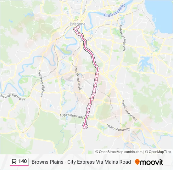 140 Route: Schedules, Stops & Maps - Browns Plains Station (Updated)