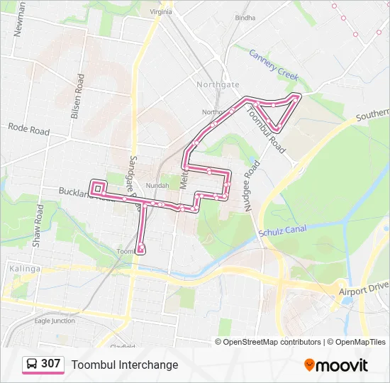 307 Route: Schedules, Stops & Maps - Toombul Interchange (Updated)