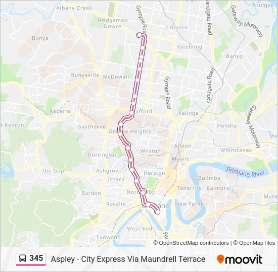 345 Route: Schedules, Stops & Maps - Aspley Hypermarket (Updated)