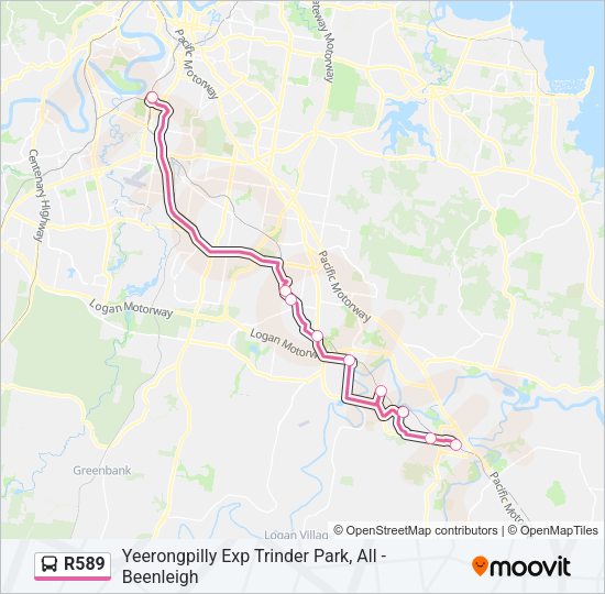 R589 Route: Schedules, Stops & Maps - Beenleigh Station (Updated)