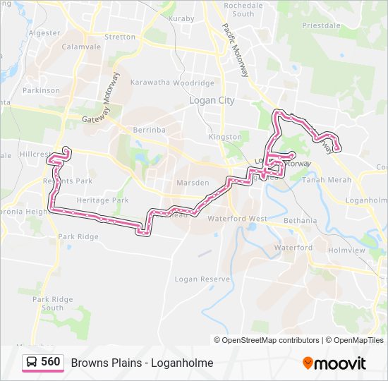 560 Route: Schedules, Stops & Maps - Loganholme Station (Updated)