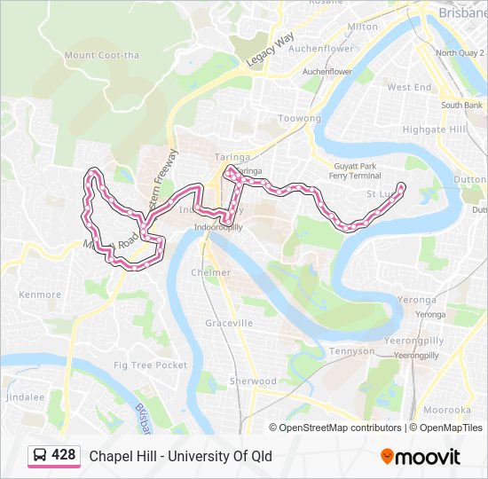 428 Route: Schedules, Stops & Maps - University Of Queensland (Updated)
