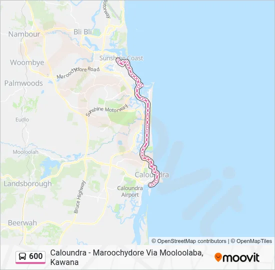 600 Route: Schedules, Stops & Maps - Caloundra Station (Updated)