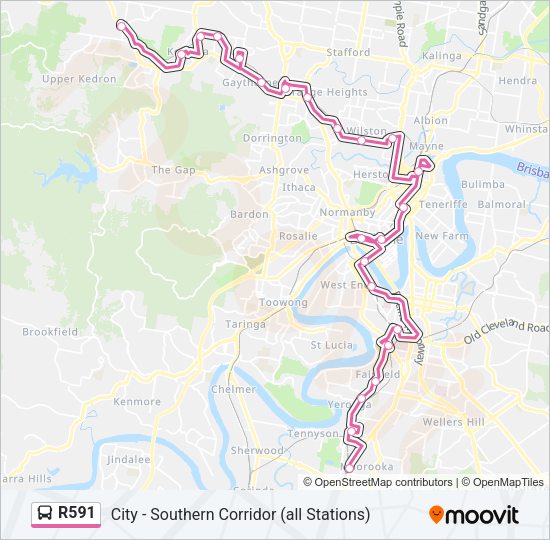 R591 Route: Schedules, Stops & Maps - Ferny Grove Station (Updated)