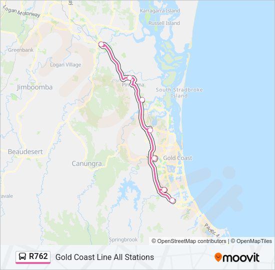 R762 Route: Schedules, Stops & Maps - Varsity Lakes Station (Updated)