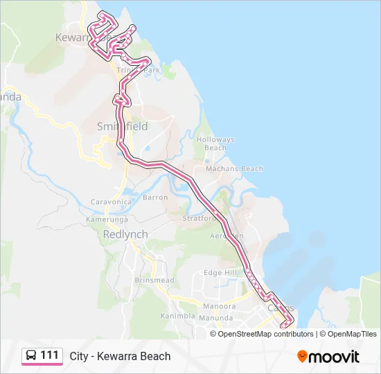 111 Route: Schedules, Stops & Maps - Kewarra Beach (Updated)