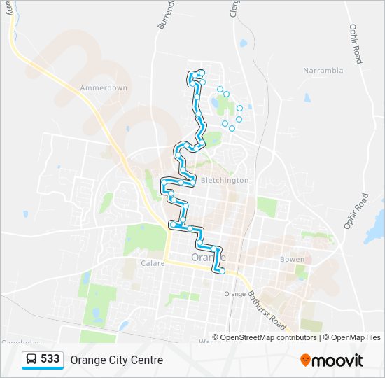 533 Route: Schedules, Stops & Maps - North Orange Shopping Centre (Updated)