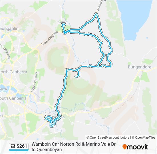 s261 Route: Schedules, Stops & Maps - Wamboin (Updated)