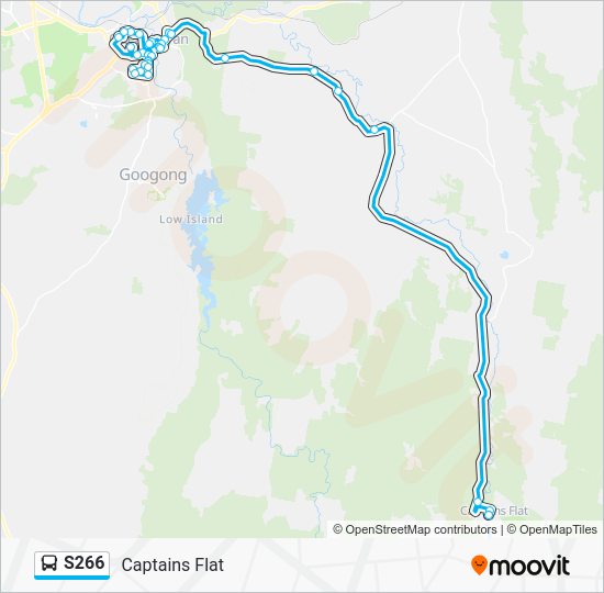 S266 Route: Schedules, Stops & Maps - Captains Flat (Updated)