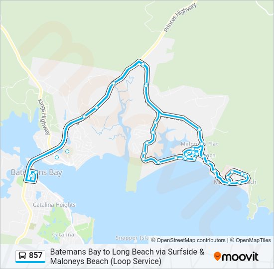 857 Route: Schedules, Stops & Maps - Maloneys Beach (Updated)