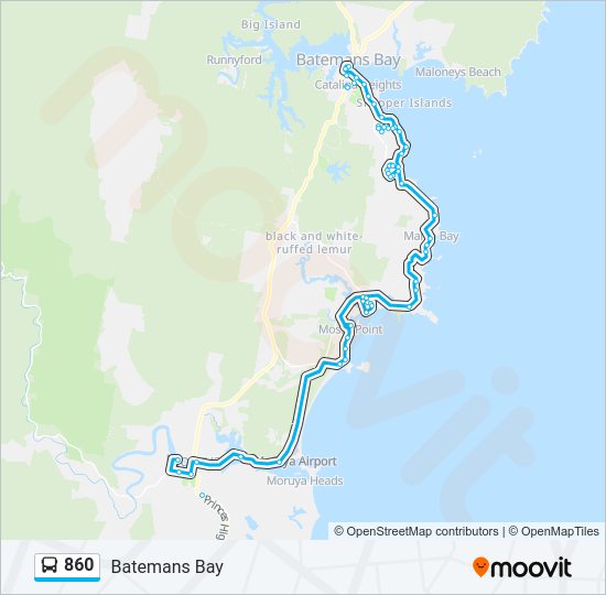 860 Route: Schedules, Stops & Maps - Batemans Bay (Updated)