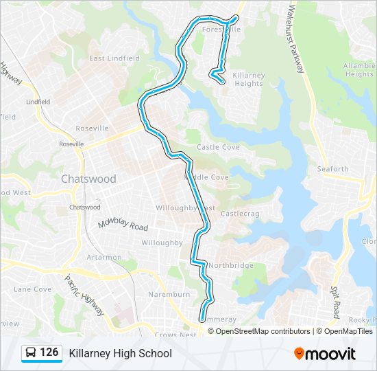 126 Route: Schedules, Stops & Maps - Killarney High School (Updated)