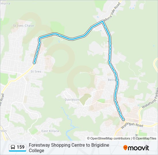 159 Route: Schedules, Stops & Maps - Brigidine College (Updated)