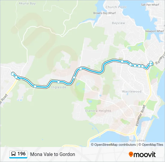 Línea 196: horarios, paradas y mapas - Terrey Hills (Actualizado)