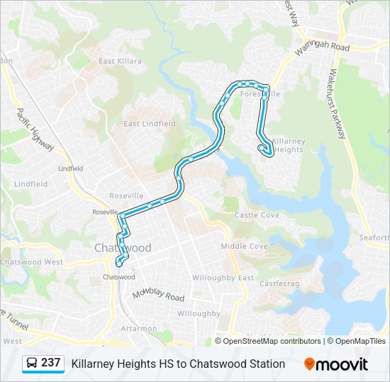 237 Route: Schedules, Stops & Maps - Chatswood Station (Interchange ...