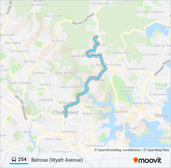 254 Route: Schedules, Stops & Maps - Belrose (Wyatt Avenue) (Updated)