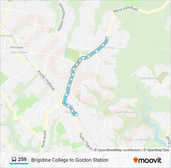 259 Route: Schedules, Stops & Maps - Gordon (Updated)