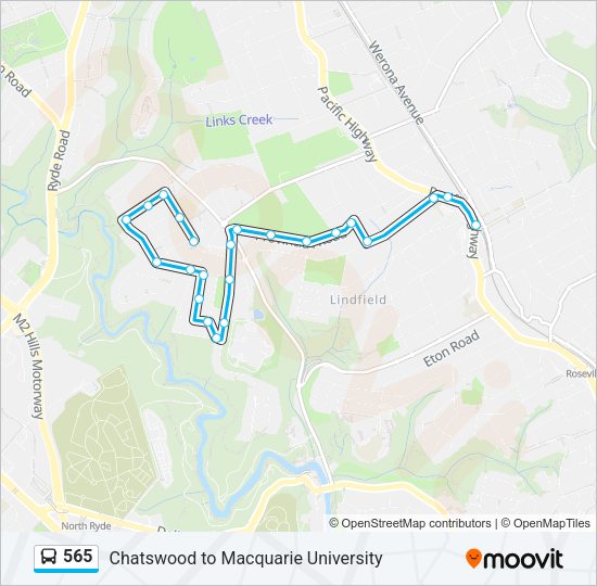 565 Route: Schedules, Stops & Maps - Lindfield Station (Updated)