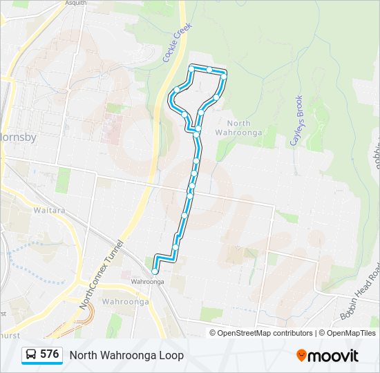 576 Route: Schedules, Stops & Maps - North Wahroonga Loop (Updated)