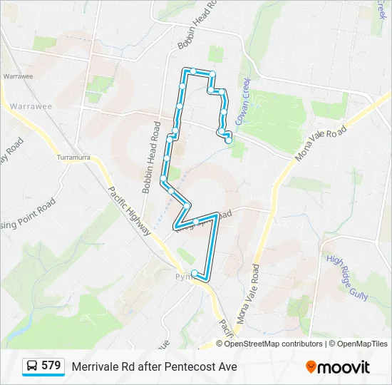 579 Route: Schedules, Stops & Maps - Merrivale Rd after Pentecost Ave ...