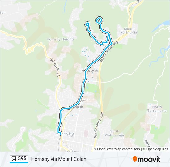 595 Route: Schedules, Stops & Maps - Hornsby via Mount Colah (Updated)