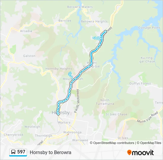 597 Route: Schedules, Stops & Maps - Hornsby Station (Updated)