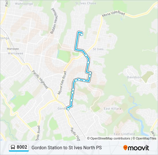 8002 Route: Schedules, Stops & Maps - St Ives North Primary School ...
