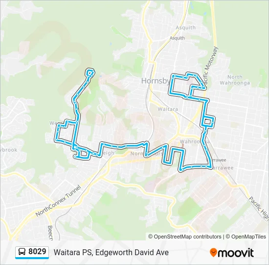 8029 Route: Schedules, Stops & Maps - Waitara PS, Edgeworth David Ave ...