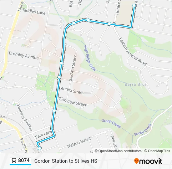 8074 Route: Schedules, Stops & Maps - St Ives HS (Updated)