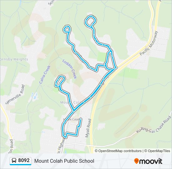 8092 Route: Schedules, Stops & Maps - Mount Colah Public School (Updated)