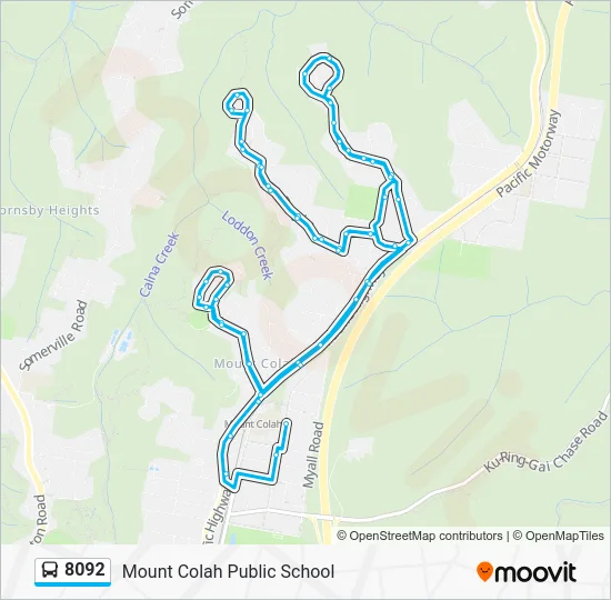 8092 Route: Schedules, Stops & Maps - Mount Colah Public School (Updated)