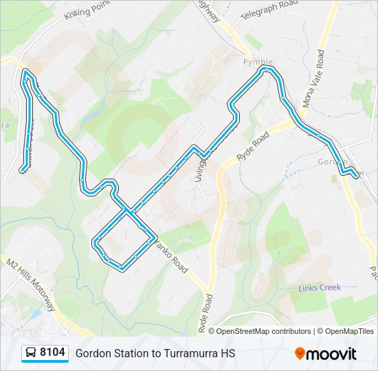8104 Route: Schedules, Stops & Maps - Turramurra High School (Updated)