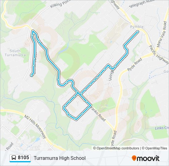 8105 Route: Schedules, Stops & Maps - Turramurra High School (Updated)