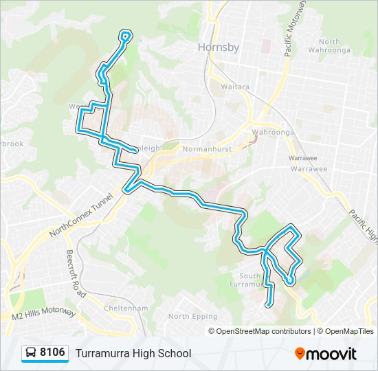 8106 Route: Schedules, Stops & Maps - Turramurra High School (Updated)