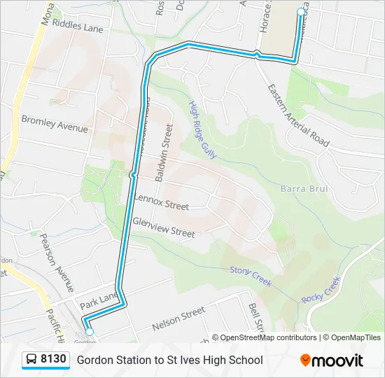 8130 Route: Schedules, Stops & Maps - St Ives HS (Updated)
