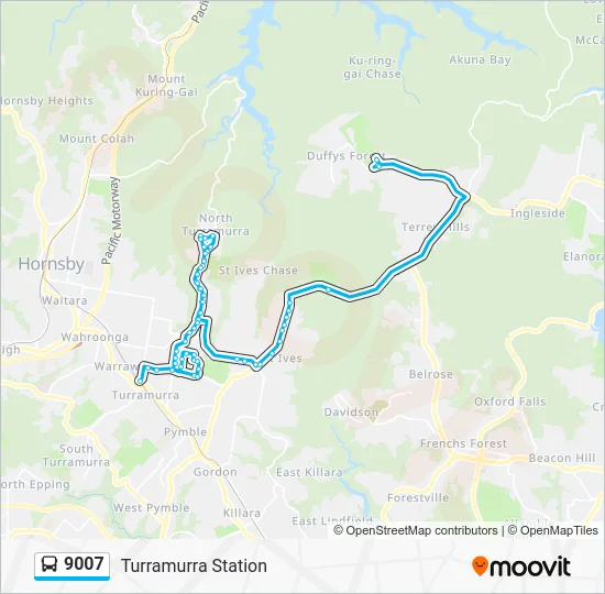 9007 Route: Schedules, Stops & Maps - Turramurra Station (Updated)