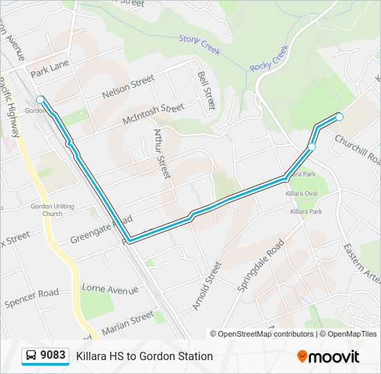 9083 Route: Schedules, Stops & Maps - Gordon Station (Updated)