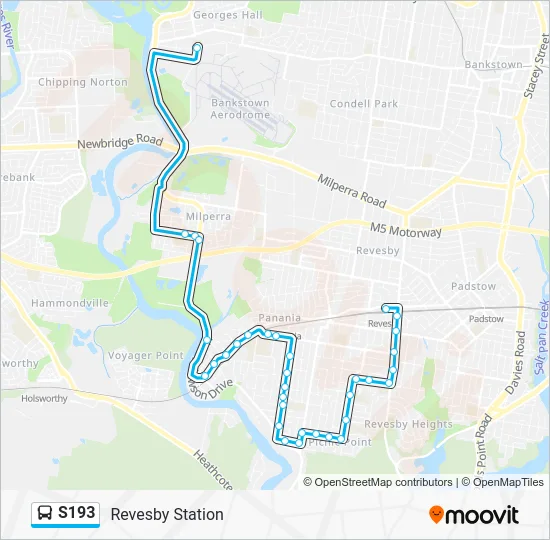 S193 Route: Schedules, Stops & Maps - Revesby Station (Updated)