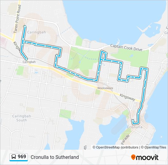 969 Route: Schedules, Stops & Maps - Caringbah Station (Updated)
