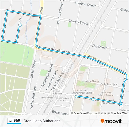 969 Route: Schedules, Stops & Maps - Sutherland Station (Updated)