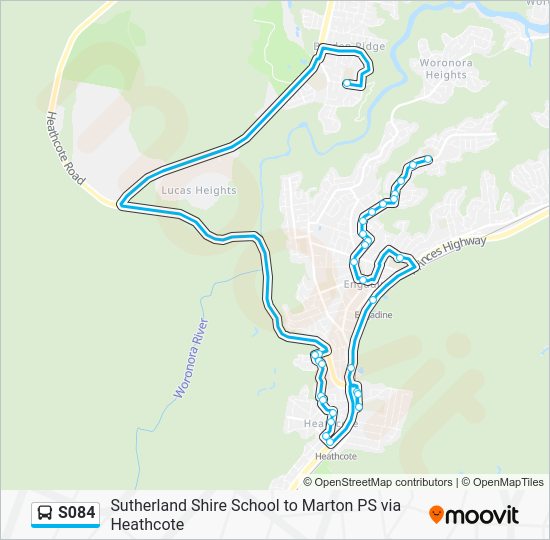 S084 Route: Schedules, Stops & Maps - Marton School (Updated)