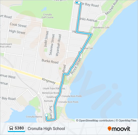 S380 Route: Schedules, Stops & Maps - Cronulla High School (Updated)