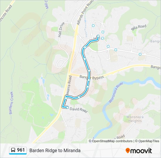 961 Route: Schedules, Stops & Maps - Barden Ridge - David Rd at Dawes ...