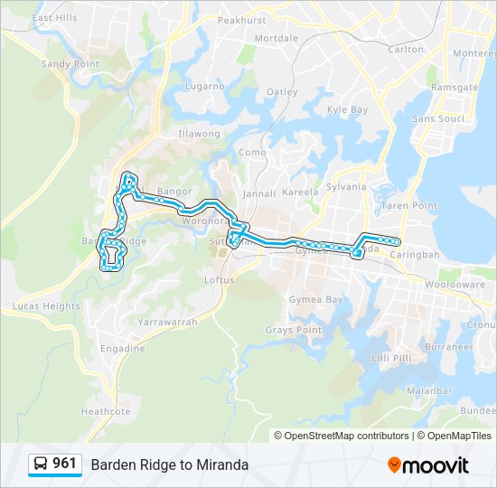 961 Route: Schedules, Stops & Maps - Endeavour High School Bus Bay ...