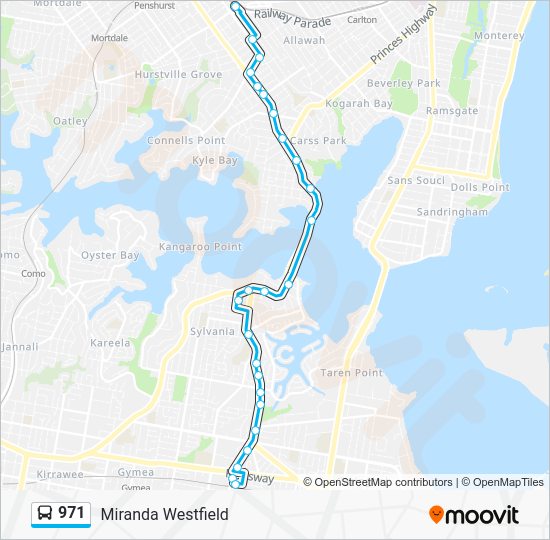 971 Route: Schedules, Stops & Maps - Miranda Westfield (Updated)