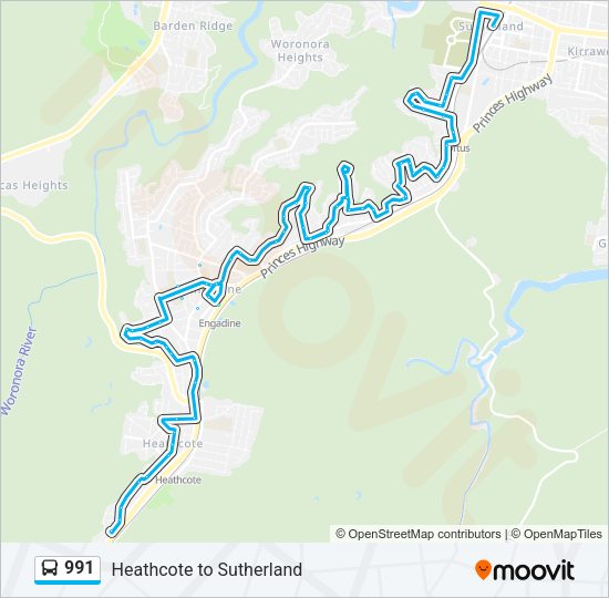 991 Route: Schedules, Stops & Maps - Sutherland Station (Updated)