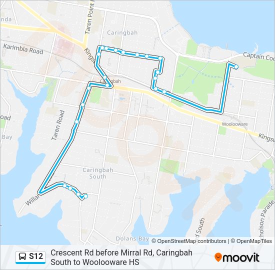 s12 Route: Schedules, Stops & Maps - Woolooware HS (Updated)