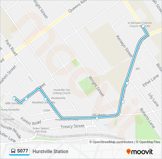 s077 Route: Schedules, Stops & Maps - Hurstville Station (Updated)