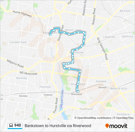 940 Route: Schedules, Stops & Maps - Riverwood Station (Updated)