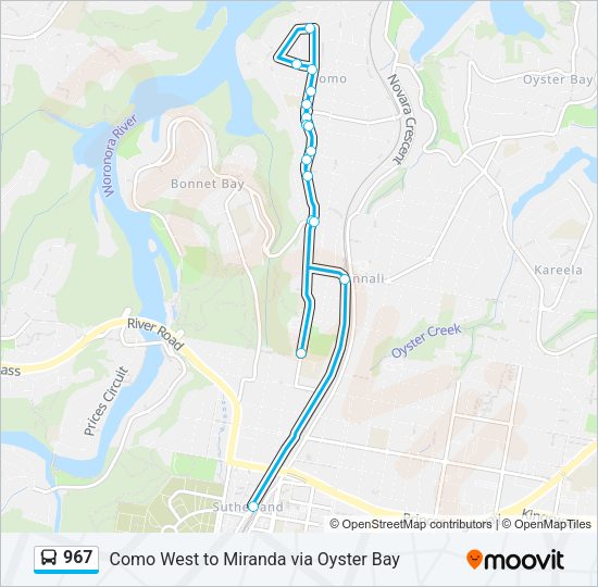 967 Route: Schedules, Stops & Maps - Sutherland Station (Updated)